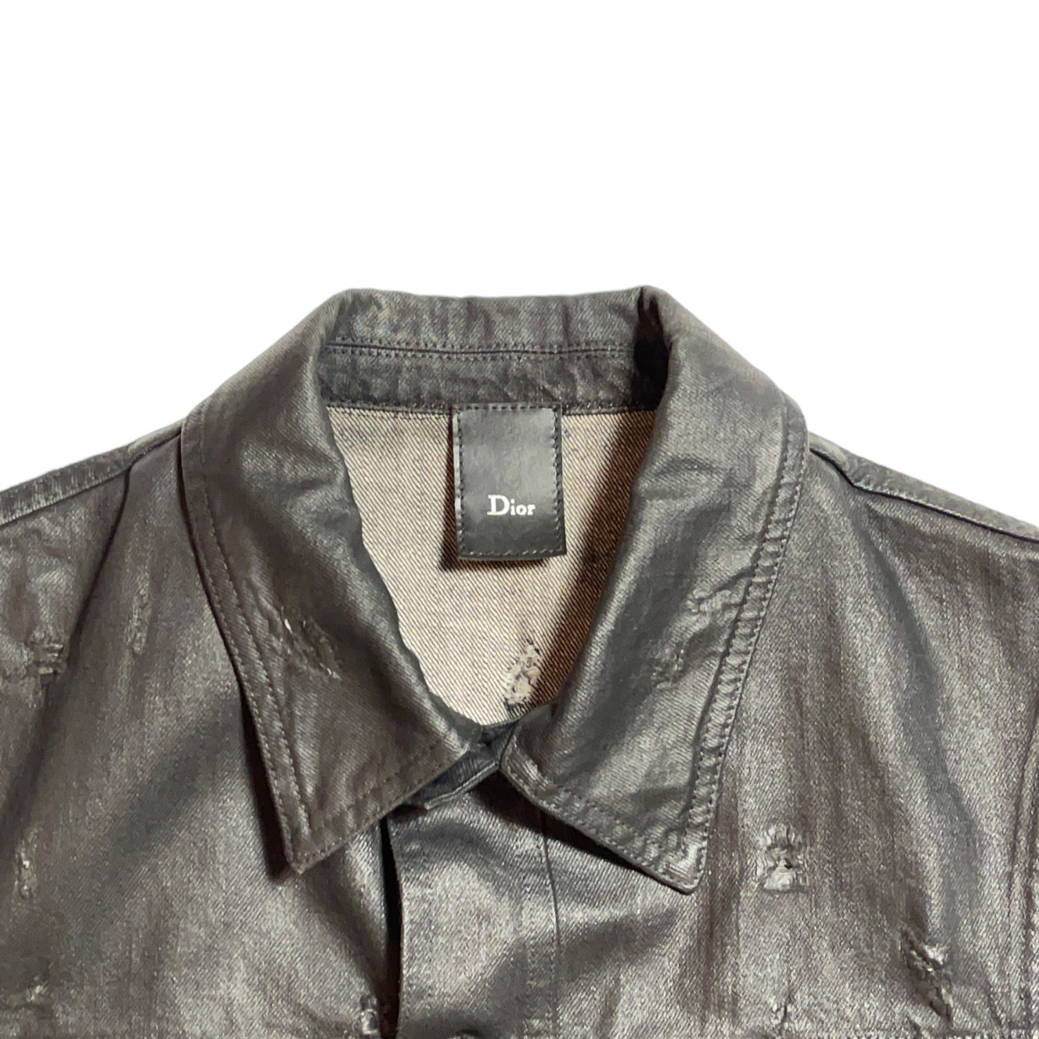 Dior Homme SS04 "Strip" Waxed Denim Vest – descryarchive